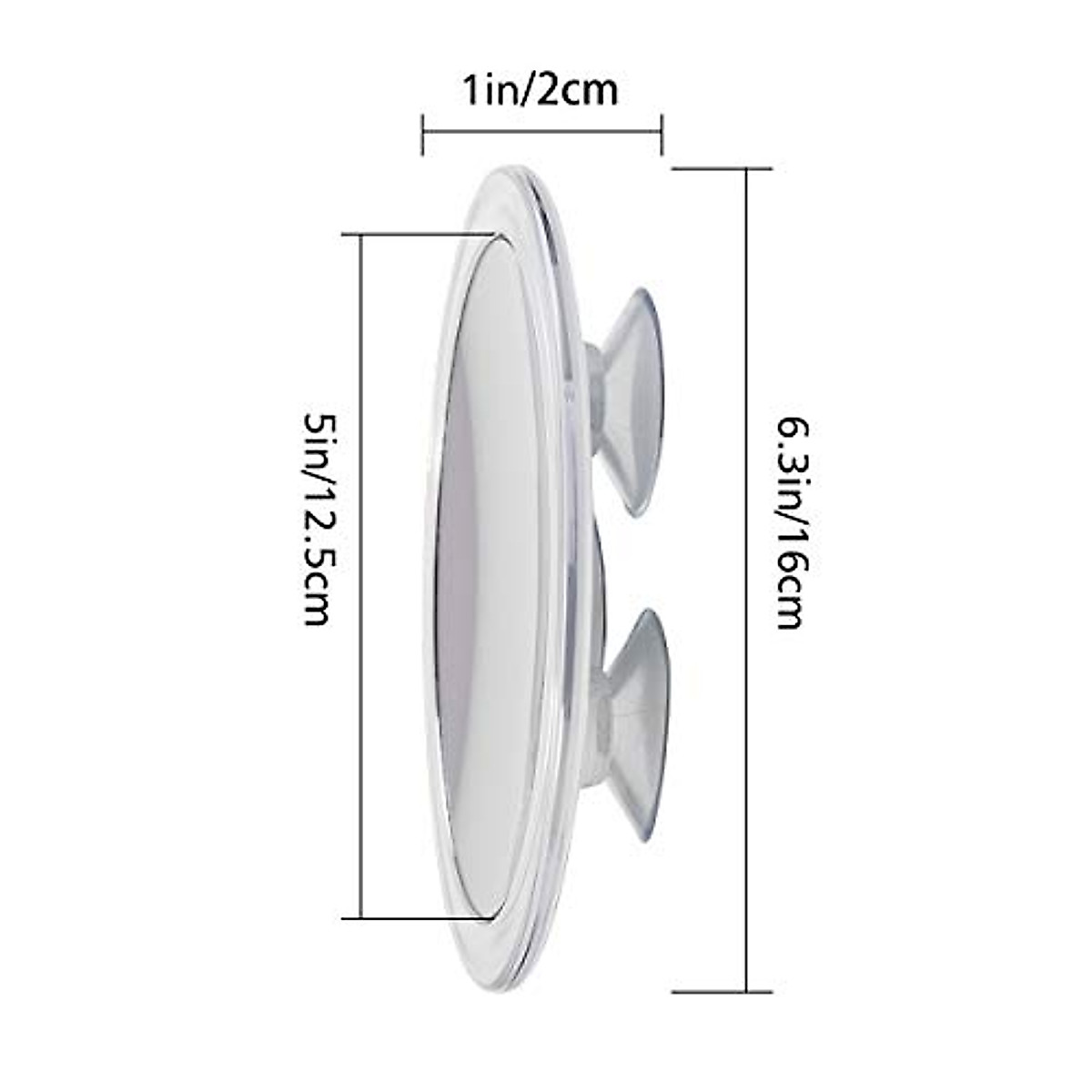 Glam Hobby15X Magnifying Mirror – Use for Makeup Application - Tweezing – and Blackhead/Blemish Removal – 6.3 Inch Round Mirror with Three Suction Cups for Easy Mounting