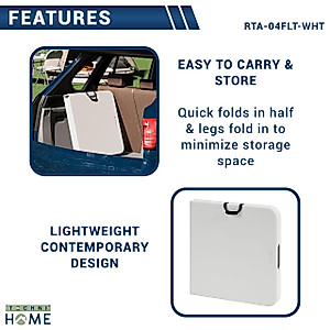 Techni Home Height Adjustable 4 FT Granite White Folding Table – Premium 4 Foot Folding Table Ideal for Camping, Picnic, Party or as Kids Table