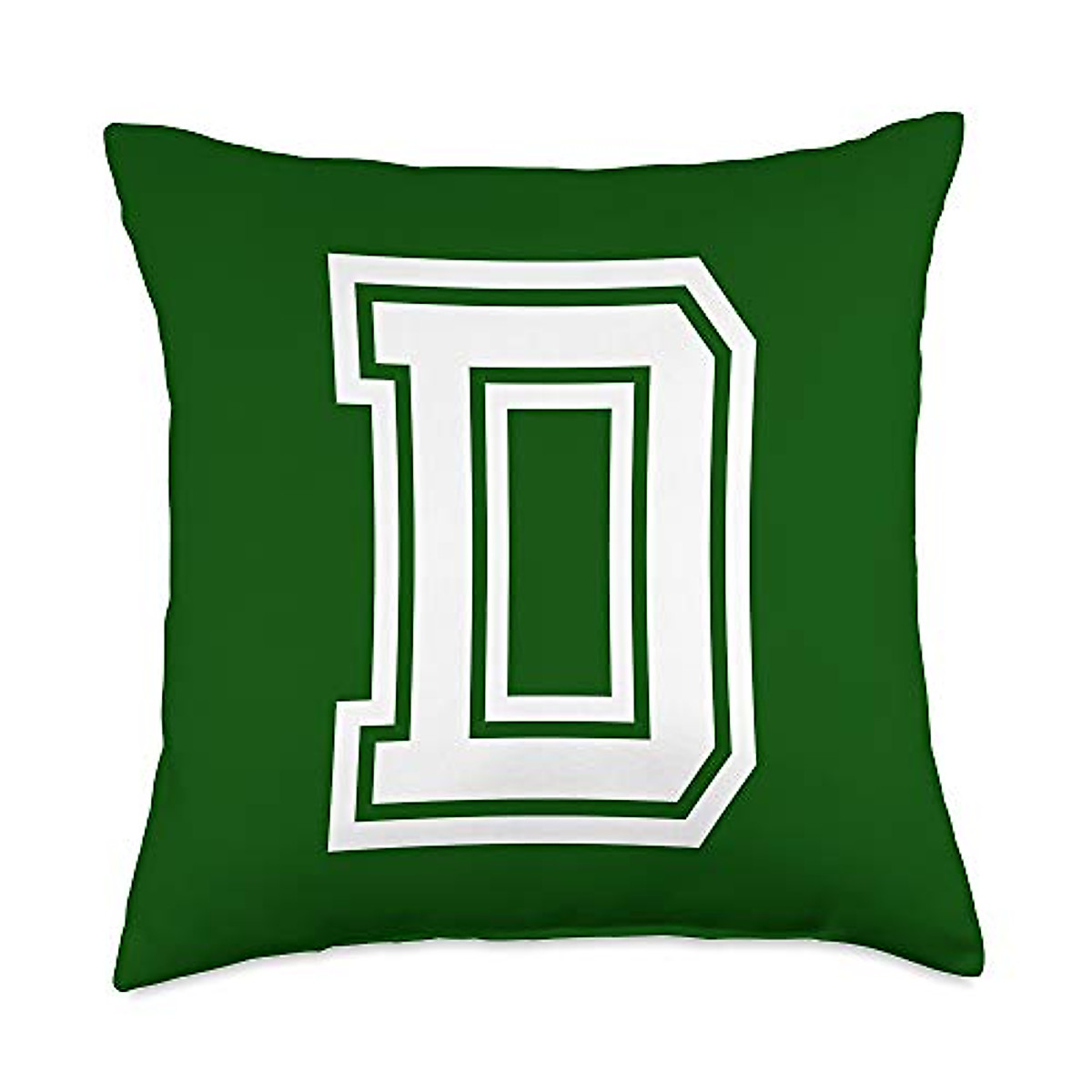 ABC Pillows Alphabet Letter D Throw Pillow, 18x18, Multicolor