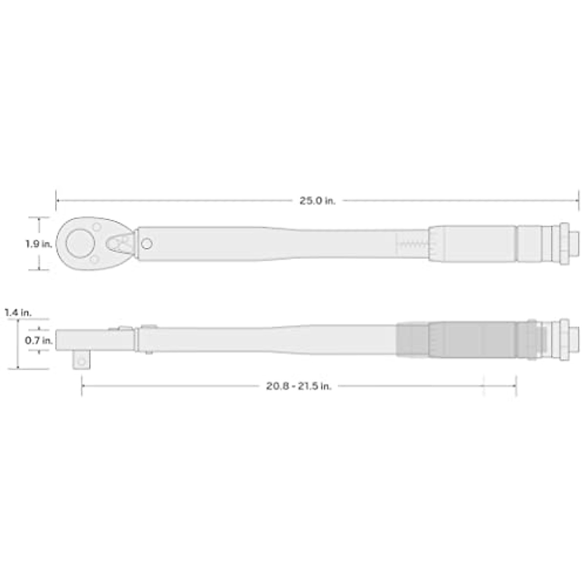 TEKTON 1/2 Inch Drive Micrometer Torque Wrench (25-250 ft.-lb.) | 24340