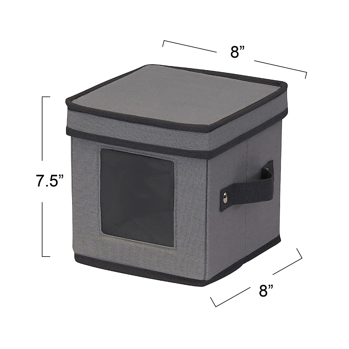 Household Essentials Gray Saucer Storage Box, Holds 12 Plates