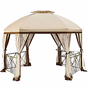 Garden Winds Long Beach Gazebo Replacement Canopy Top Cover - RipLock 350
