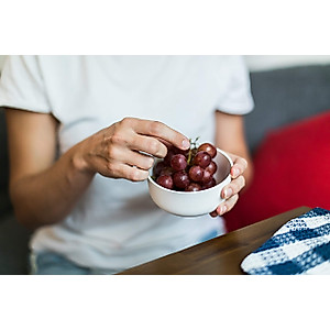 Coza Design Reusable Plastic Bowl - Set of 6 - Microwave and Dishwasher Safe - Perfect Serving Bowls for Candy, Snacks, Cereal, Dessert, Ice Cream, and Soup - BPA Free (12 oz, White)