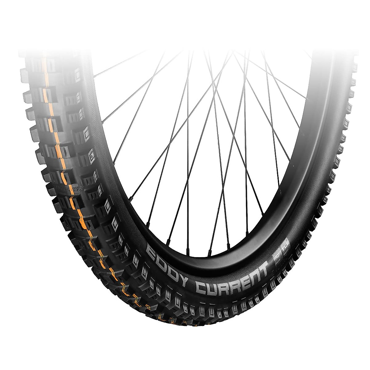 SCHWALBE - Eddy Current E-MTB/MTB and Enduro Tubeless Folding Front Bike Tire | 29 x 2.4 | Evolution, Super Gravity, Addix Soft | Black