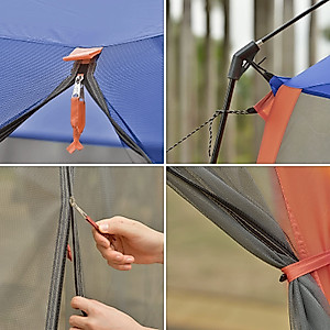 CAMPROS CP Screen House 12 x 10 Ft Screened Mesh Net Wall Canopy Tent Screen Shelter Gazebos for Patios Outdoor Camping Activities - Blue