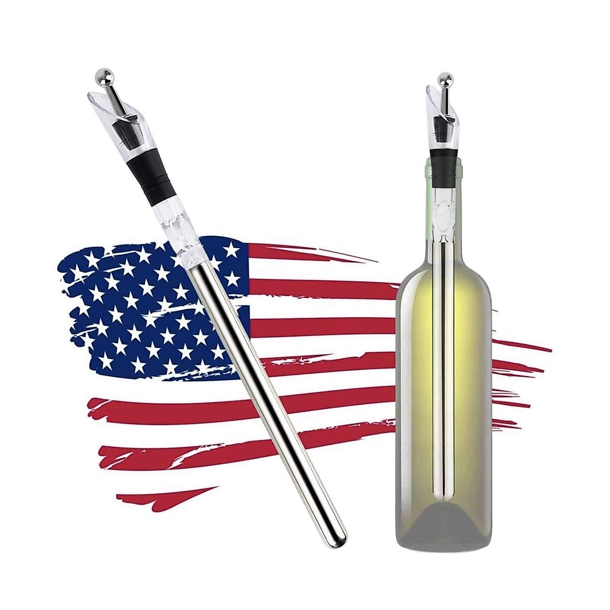 Caplan Coolers: Wine Bottle Chiller Cooling Stick (with Pourer, Aerator, and Bottle Stopper)