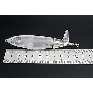 5PCS Unpainted Lure Blanks 14.19g 10.7cm with Free Special Eye Crankbait Simulation Blank Body Clear Hard Baits Trout Salmon Minnow Lure Popper Lures Topwater Freshwater 8339L