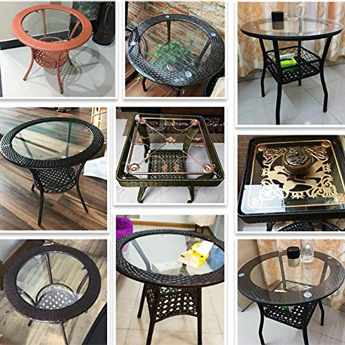 15m (48 Ft) Polyethylene Plastic Rattan Synthetic Wicker Repair Material for Knit and Repair Rattan Chair Table Basket (Black with Lines)