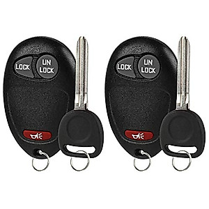 Keyless Entry Remote Fob + Ignition Key (fits L2C0007T), Set of 2