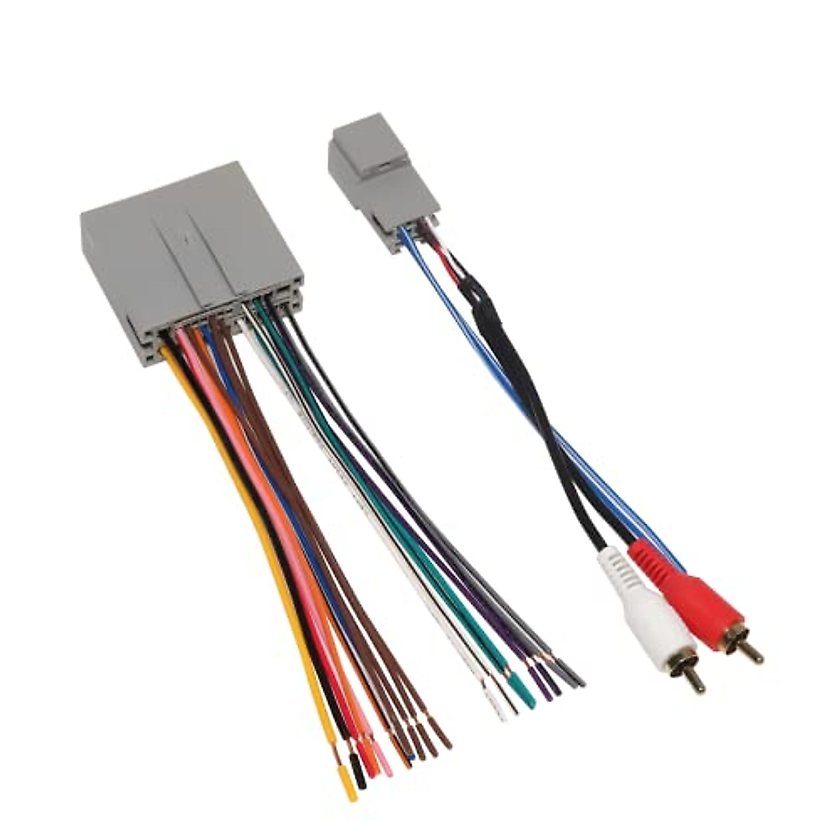 RED WOLF Replacement for Ford 2006-2012, Lincoln 2006-2010, Mercury 2006-2009 Aftermarket Stereo Install Wiring Harness with RCA Adapter, Radio Antenna Adapter Plug Connector