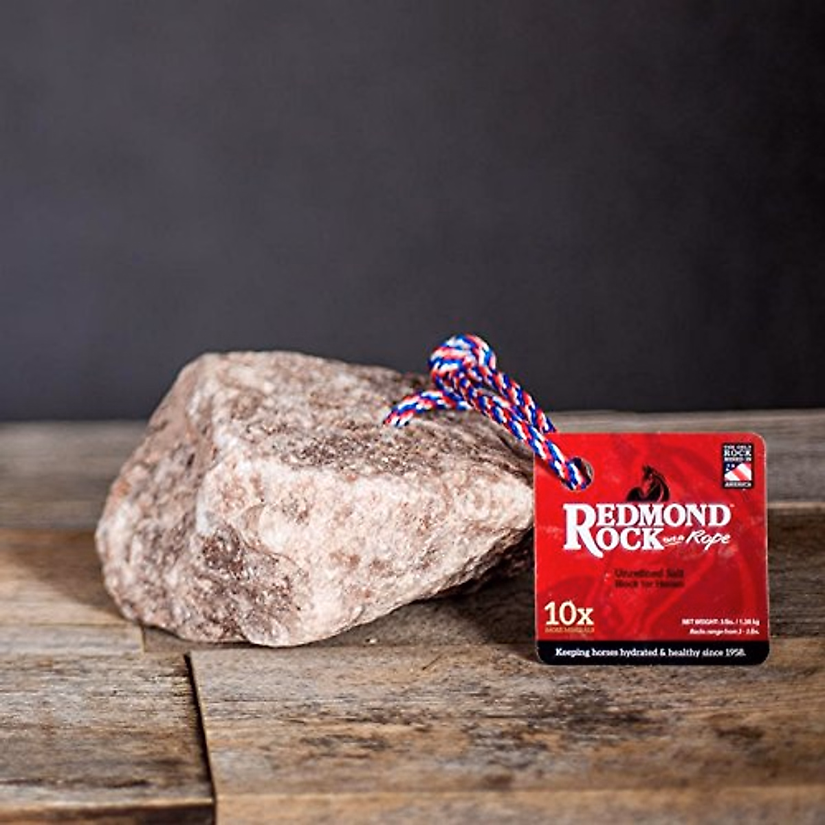 REDMOND - Rock on a Rope Unrefined Salt Rock for Horses 3 to 5 lbs (3 Pack)
