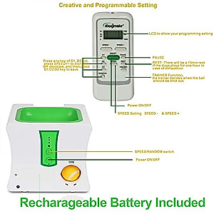 IDOGMATE Ball Launcher for Dogs, Automatic Dog Ball Thrower for Mini Dog with Rechargeable (Small Ball Thrower for Dogs with 3 Balls)