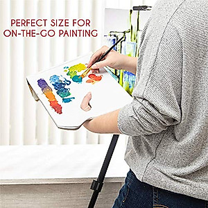 Zenacolor - Paper Palette Pad - 50 Removable and Disposable Sheets for Painters - 80gsm, 24lb - Paint Mixing Palette for All Paints (Oil, Acrylic, Watercolor.)