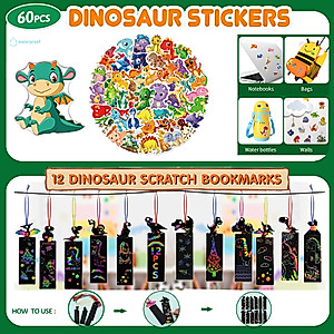 CIRDOTSH Dinosaur Party Favors For 12 Kids, Dinosaur Birthday Party Supplies, Dinosaur Goodie Bags for Boys Girls Birthday, Dinosaur Gifts Bags Fillers Pinata Stuffers, Dinosaur Themed Party Toys