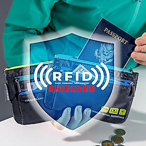 Travelon Travelon World Travel Essentials Set Of 2 Currency and Passport Organizers Travel Tote, Peacock Teal