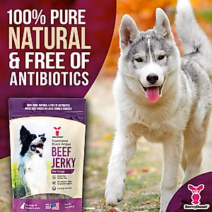 Beef Jerky Dog Treats for Dogs - 16 oz Grass-Fed Natural Real Meat Jerky Made in the USA Only - Thin Healthy Grain Free Chew Sticks - High in Protein Tender Strips - Perfect for Training & Rewarding