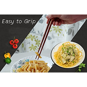 Chopsticks 2 Pairs Reusable Japanese Wooden Chopsticks for Sushi, Noodles as Ramen, Udon, Soba, Pho Dishwasher Safe 9 inches