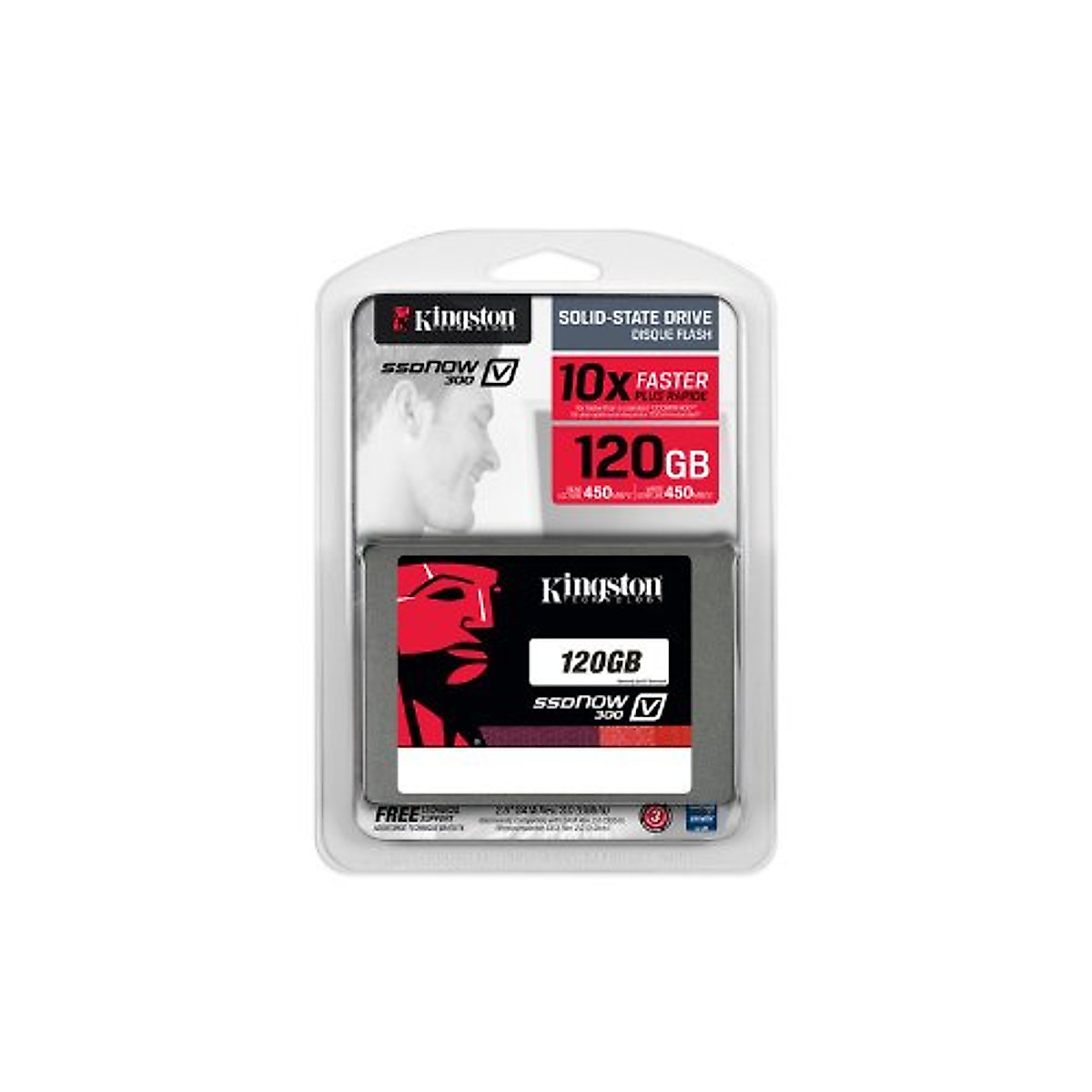 Kingston Digital 120GB SSDNow V300 SATA 3 2.5 (7mm height) Solid State Drive (SV300S37A/120G)