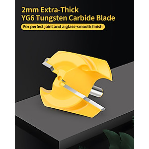 Router Bits, Allmake 3pcs Lock Miter Router Bits 1/4 Shank, 45 Degree Locking Miter Joint Router Bit Set for Woodworking Cabinetry Drawers Shadow Boxes, Work with Stock from 1/2" to 3/4" Thick