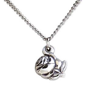 Heartland Store Sterling Silver Women's Triple Slide Rose with Miraculous Pendant + 18 Inch Rhodium Plated Chain & Clasp