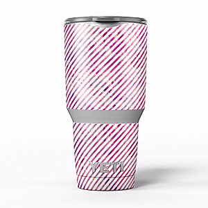 Design Skinz Slanted White Lines Over Multicolored Clouds - Skin Decal Vinyl Wrap Kit Compatible with The Yeti Rambler Cooler Tumbler Cups