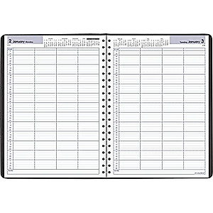 AT-A-GLANCE 2023 Daily Four Person Appointment Book, DayMinder, Quarter-Hourly Appointment Book, 8" x 11", Large, Black (G56000)
