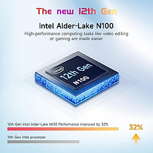 NIMO 15.6 IPS FHD-Laptop, Intel 12th Gen N100 (Beat i3 1115G4 Up to 3.4GHz) 8GB RAM 128GB SSD Laptop-Computer with Backlit Keyboard Fingerprint Win 11 Blue (Renewed)