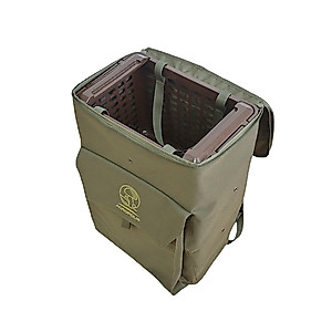 Acropolis Wicker Forage Basket - Backpack for Mushroom Picking - Mushrooms Rucksack - Foraging Backpack with Straps for Forager - Belt Forage Basket Pouch for Hiking, Camping, Hunting(RNG-3-new)