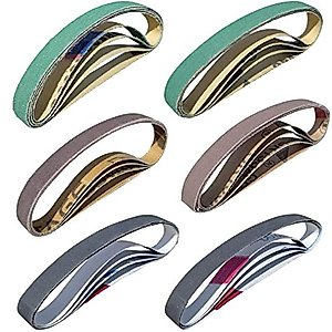 24 PCS 1/2" x 12" Replacement Sharpening Belt Kit for Work Sharp Knife & Tool Sharpener (WSKTS & WSKTS-KT/Mk.1 & Mk.2) - 80/120/240/400/1000/1200 Grits