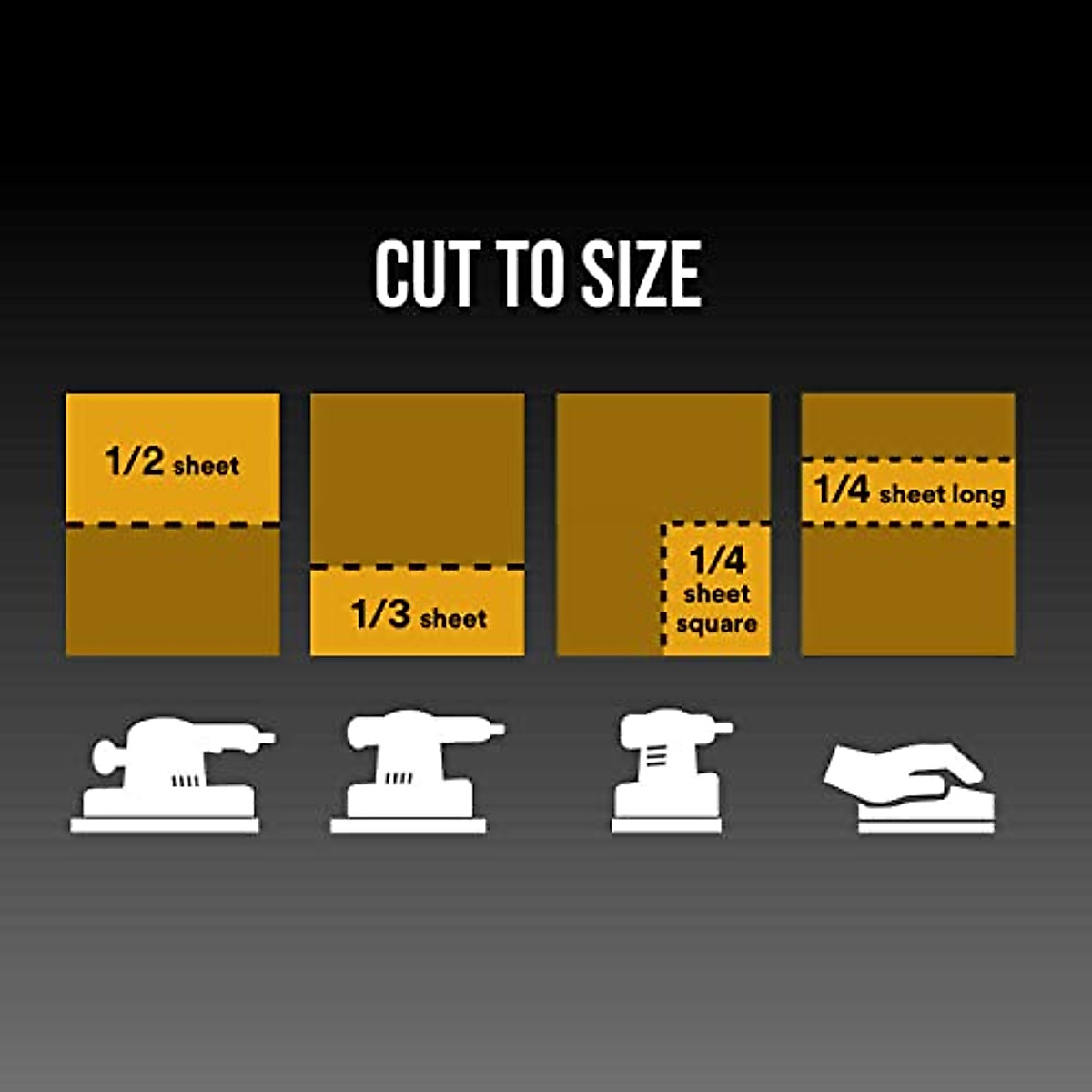 3M 11060-G-6 Sandblaster Sandpaper with No-Slip Grip Backing, Gold, 3-2/3 in. x 9 in, 60 Grit, 6 Sheets/Pack, 10 Count