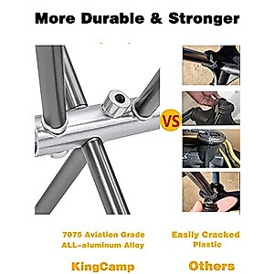 KingCamp Ultralight High Back Folding Camping Chairs Adults with Armrest, Upgrade All-Aluminum Alloy Bracket, Lightweight Camping Chair Camp Compact Portable Outdoors with Carry Bag