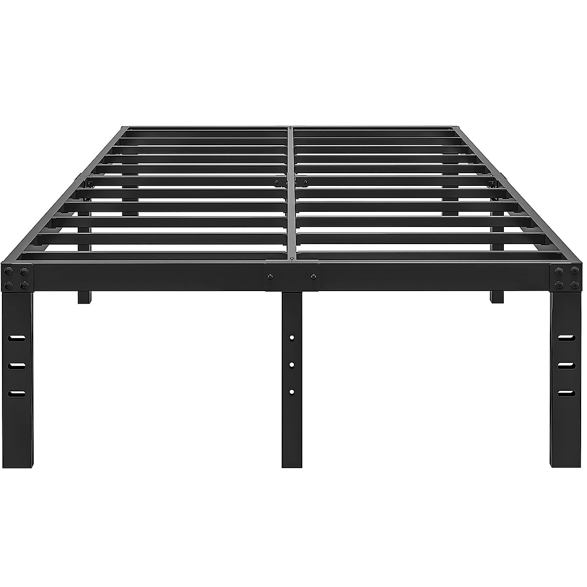 HOBINCHE 16 Inch California King Size Bed Frame - No Box Spring Needed Heavy Duty Black Metal Platform Mattress Foundation, Non-Slip Noise Free Easy Assembly Bedframes with Cleance Storage