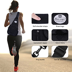 HUA ANGEL Small Sling Bag, Crossbody Shoulder Bag Hiking Daypack Multipurpose Floral Sling Chest Bag for Travel Sport Running