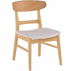 Christopher Knight Home Idalia Dining Chairs, 2-Pcs Set, Light Beige / Oak Finish