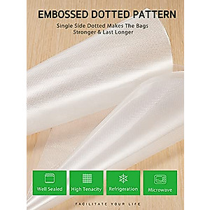 Syntus 200 Count Vacuum Sealer Bags Quart 8 x 12 inch for Seal a Meal, Commercial Grade Heavy Duty Precut Seal Bags, Food Vac Bags for Storage, Meal Prep or Sous Vide