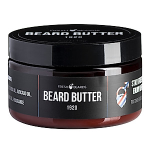 Fresh Beards Voodoo Beard Butter - Citrus, Eucalyptus, and Jasmine Fragrance - Scented Mens Beard and Mustache Conditioner - Soothing Anti-Itch Moisturizer & Softener for Healthy Beard Growth