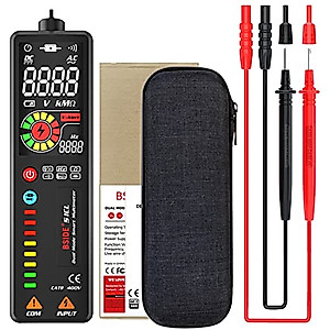 BSIDE Voltage Tester, Color LCD 3-Results Display AC Voltage Detector, Non-Contact with Adjustable Sensitivity, Integrated Multimeter, Dual Range Electric Voltage Sensor Pen with Protect Case