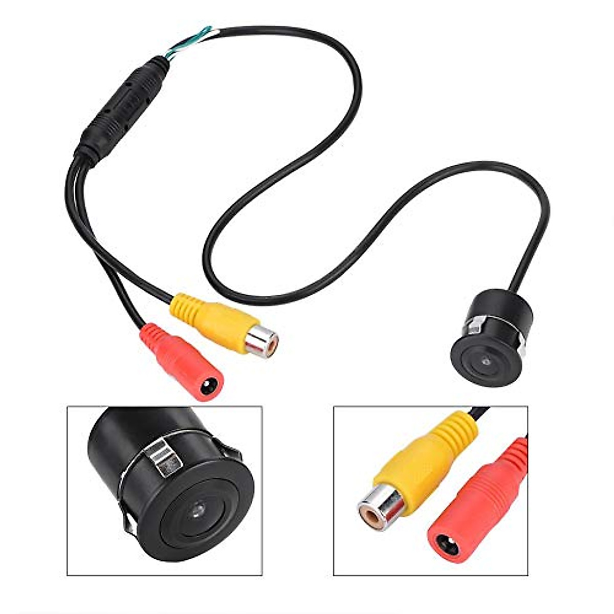 Sonew CCTV Camera,95 Degree Wide Angle CCD Wired Waterproof Mini Color CCTV Camera PAL for Car