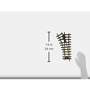 Bachmann Industries Large "G" Scale Universal Brass Track with 30 Degree 4' Diameter Turnout, Left