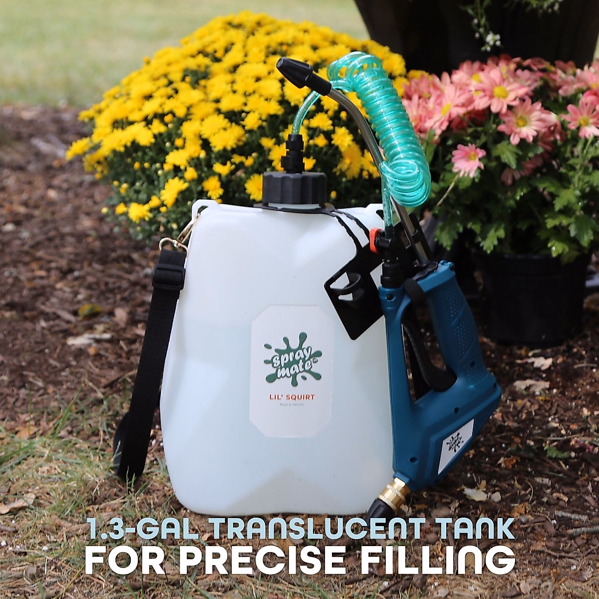 SprayMate Lil' Squirt Battery Powered Sprayer - Electric Portable Garden Sprayer - 1.3 Gallon