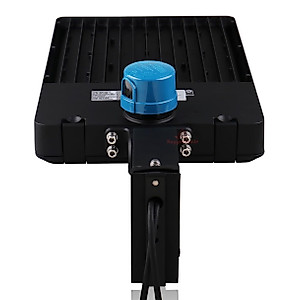 RuggedGrade 300W - Revati II Series LED Parking Lot Light with Photocell - 43,200 Lumen - Color Selectable 3K/4K/5K - Arm Mount - Black