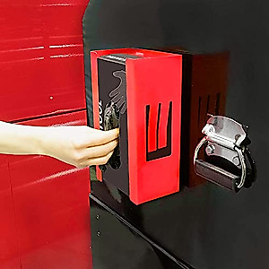 Mayouko Magnetic Glove Dispenser Holder, Red Glove Box Holder Wall Mount for Tissues, Disposal Gloves, Wipes, Tool Cart Accessory, 8LBS