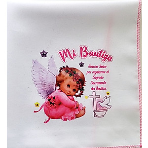 Recuerdos para Mi Bautizo para Nina 12 Servilletas de Tela