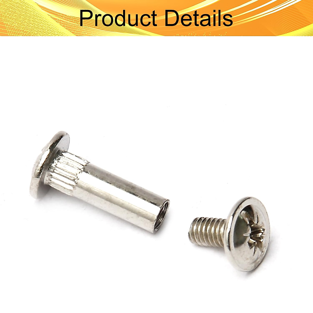 Juvielich 20 Sets Screw Post Fit for 3/16"(5mm) Hole Dia,Binding Screws Female M5x16mm Belt Buckle Binding Bolts Nut Leather Fastener for Scrapbook Photo Albums Binding DIY Enthusiasts