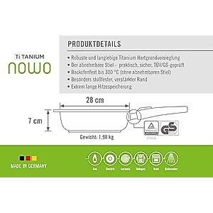 Woll Nowo 28 cm Saute Pan with Detachable Handle
