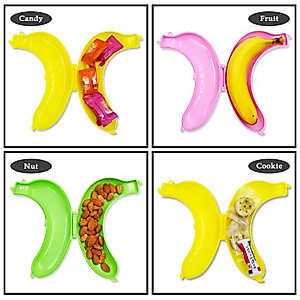 YINPIXUS 3 Pack Banana Case, Banana Saver BPA-Free, Banana Protector Box, Banana Keeper Holder Outdoor Travel, Plastic Banana Storage Container, Banana Carrier for Lunch Box Fruits Freshness