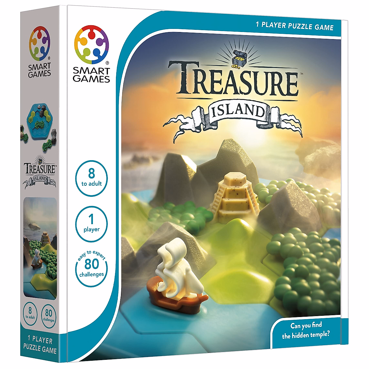 SmartGames Treasure Island Deduction Games Featuring 80 Challenges for Ages 8 - Adult