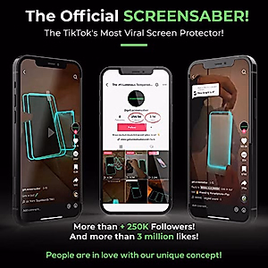 SCREENSABER Luminous Screen Protector for iPhone 11 / iPhone XR 6.1 inch Glow In The Dark Tempered Glass (Pink)