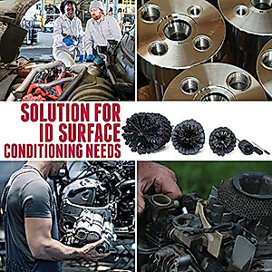 Weiler 34311 Crossflex Standard Duty Bore Brush, 6MM Dia, 120SC with Collet