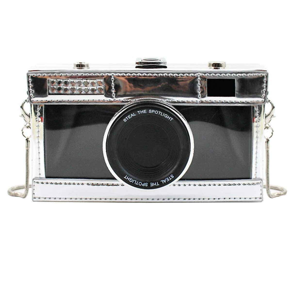 Rebecca US Rebecca Women Retro Radio Shape Crossbody Bag PU Leather Vintage Top Handle Handbag Purse (X-White)